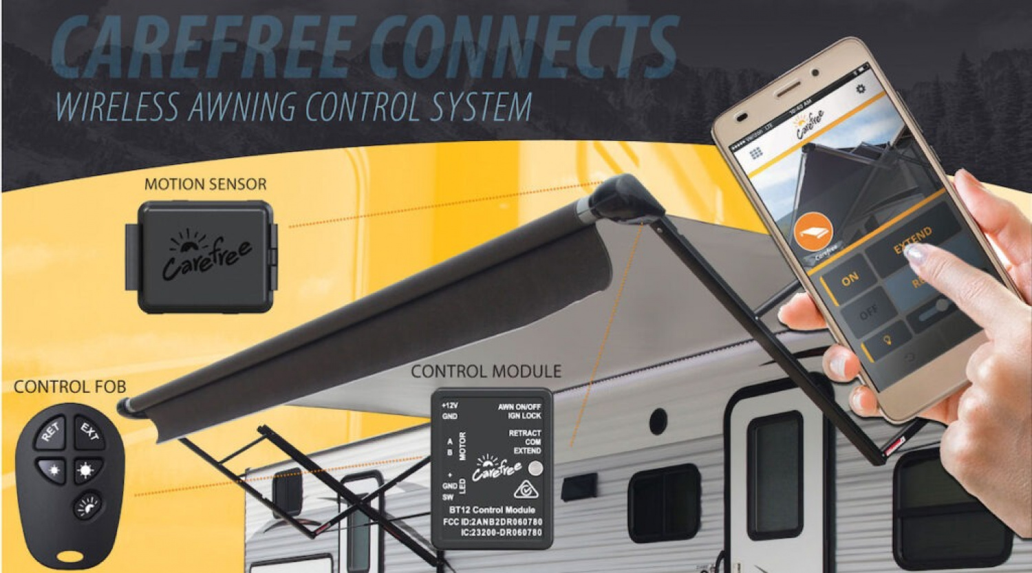 Система дистанционного управления маркизой BT12 CareFree Awning Control ...